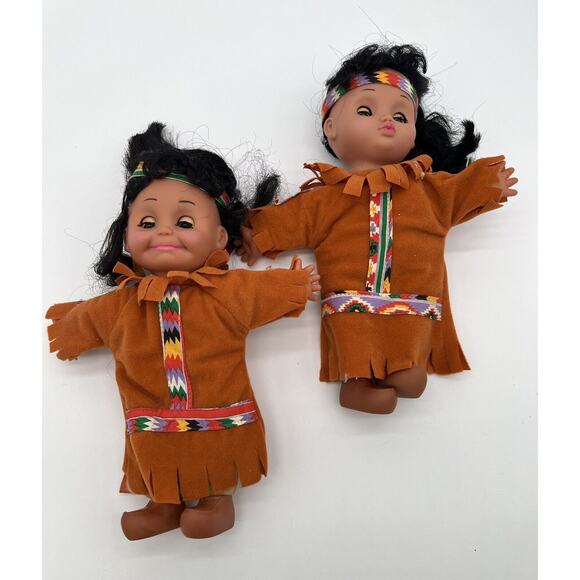 Kafutoy | Toys | Vintage Native American Indian Doll Stuffed Plush Toy ...